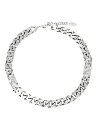 Off-white Strukturierte Arrow Halskette - Silber