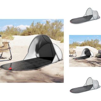 vidaXL Vidaxl - Tente de plage gris escamotable imperm&eacute;able - Tente De Plage - Tente Escamotable - Tente Imperm&eacute;able - Parasol De Plage - Ombre Solaire