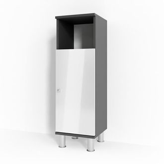 Vicco Midischrank Anthrazit Fynn 30x95x30 cm - Badezimmerm&ouml;bel, Bietet Stauraum f&uuml;r Handt&uuml;cher, Pflegeprodukte und Reinigungsmittel