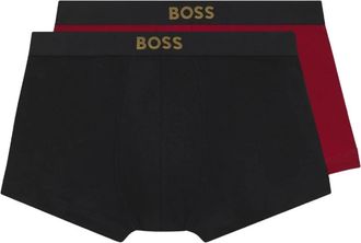 HUGO BOSS Ensemble Deux Boxers Logo Gold - Homme - Sous-v&ecirc;tements - Multicolore - Taille: S