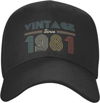 Generic Casquette de baseball personnalis&eacute;e vintage depuis 1981 anniversaire casquette de baseball Hip Hop hommes femmes chapeau de camionneur r&eacute;glable cadeau