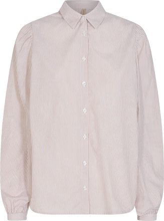 Soyaconcept Damen Sc-bea 1 Classic Striped Shirt Hemd, Stucco Brown Combi, M
