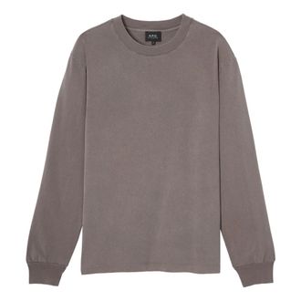 A.P.C. Langarmshirt mit Herbstprint - - Tops - Herren - Braun - S