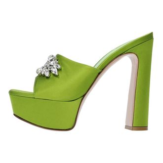 Le Silla Sandalo Ninfea Satin Tokyo - - Shoes - Damen - Gr&uuml;n - 40 EU