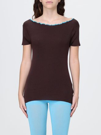 Paloma Wool Top aus Mako-Baumwolle mit R&uuml;schen mit U-Boot-Ausschnitt und Slim Fit
