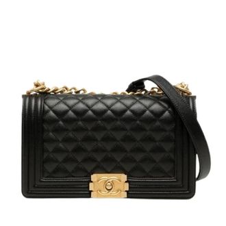Chanel Pre-owned Sac bandouli&egrave;re matelass&eacute; Boy 25 - Femme - Pre-owned - Noir - Taille: ONE Size