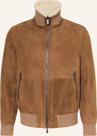 Brunello Cucinelli Brunello Cucinelli Lederjacke beige