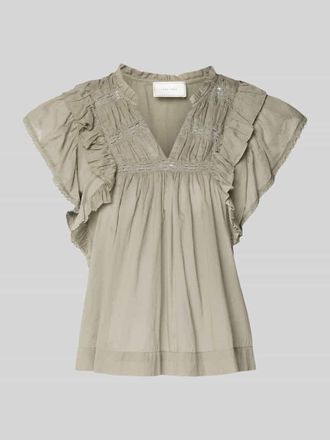 Neo Noir Bluse mit Volants Modell Jayla