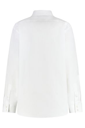 Gucci Womens Cotton Poplin Shirt With Tie Neck White