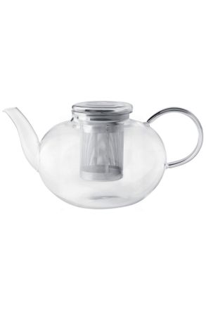 Leonardo Teekannenset, Klar, Metall, Glas, 3-teilig, 2 L, Kaffee & Tee, Kannen, Teekannen