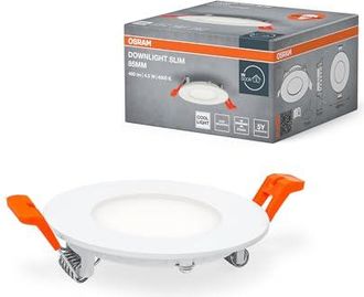 Osram Downlight Slim 85mm, LED Einbauleuchte, 4.5W, 4000K neutralweiß, 240 Lumen, flaches Design, IP20, einfache Montage für Wohnräume und Küchen