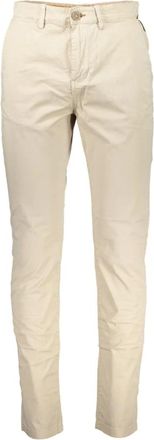 Napapijri Homme, Pantalons, Beige, Taille: W35 Pantalon Homme Beige avec Broderie