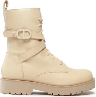 Twin-Set Schn&uuml;rstiefeletten TWINSET 232TCP050 &Eacute;cru