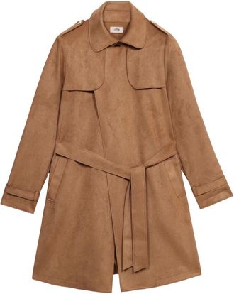 Oltre Femme, Manteaux, Beige, Taille: 40 FR Trench avec ceinture à la taille