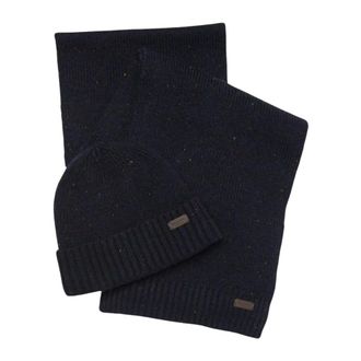 Barbour Carlton Fleck M&uuml;tzen- & Schal-Set - - Accessories - unisex - Blau - ONE SIZE