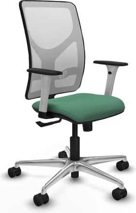 Piqueras y Crespo Schreibtischstuhl in Wassergr&uuml;n, mit wei&szlig;en und schwarzen Armlehnen, h&ouml;henverstellbare Lendenwirbelst&uuml;tze, ausgestattet mit 3 Positionen und Schneidsc
