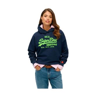Superdry Vintage Logo Hoodie - - Sweatshirts & Hoodies - Damen - Blau - XS