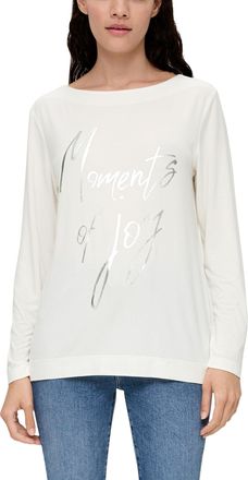 s.Oliver Herren T-Shirt Langarm White S