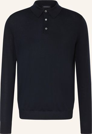 Strokesman's Strokesmans Strick-Poloshirt blau