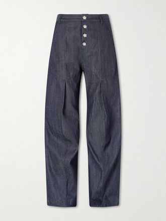 Cecilie Bahnsen Cbcarmela Hoch Sitzende Jeans Mit Weitem Bein - Blau