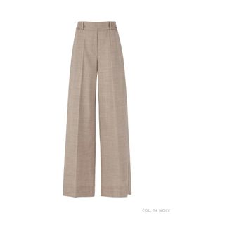 D.exterior Pantalone in Flanella Merinos Gamba Larga - - Trousers - Damen - Braun - XL