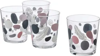 IKEA SOMMARFLOX Glas, 30 cl, gemusterte Steine/mehrfarbig