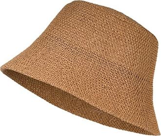 styleBREAKER Chapeau de Soleil pour Femmes en Papier Straw Pliable, Chapeau de pêcheur léger, Bucket Hat avec Bande Anti-Transpiration, Protection Solaire pour été