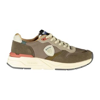 Blauer Sportschuh mit Schn&uuml;rsenkeln - - Shoes - Herren - Braun - 45 EU