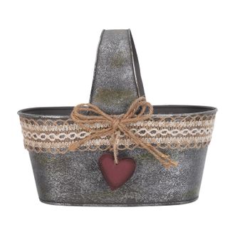 Garneck Pflanzenbeh&auml;lter blumentopf Heimdekoration blumeneimer Metall Vintage rustikale blumenvase Metall-Eimer blumenvasen dekorative eisenvase rustikaler Ei