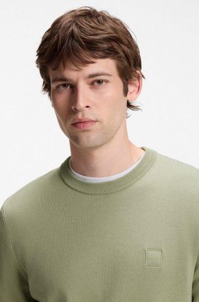 HUGO BOSS Strickpullover Kanovano Cotton Cashmere mit Rundhalsausschnitt