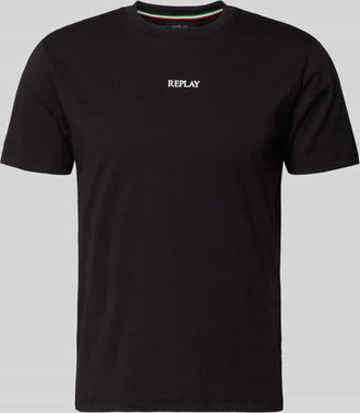 Replay Regular Fit T-Shirt mit Logo-Print