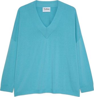 Fiorella Rubino Femme, Pulls, Bleu, Taille: 40/42 FR Pull fin col V en maille