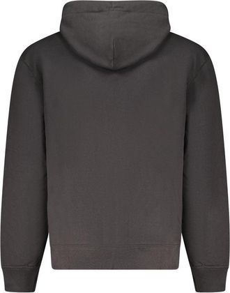 Calvin Klein Logo-Embroidered Cotton Hoodie - Black