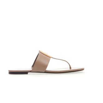 Tory Burch Low Leather Thong Sandal - - Shoes - Damen - Beige - 37 1/2 EU
