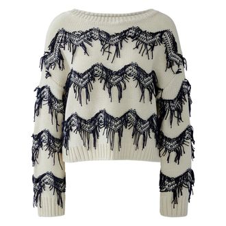 Oui Damen, Strickwaren, Weiß, MGröße