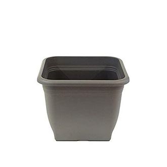 greemotion Pflanzk&uuml;bel Pia Anthrazit-Grau - Blumentopf 33x33cm - 14,5L Blumenk&uuml;bel eckig - &Uuml;bertopf UV-best&auml;ndiger Kunststoff - Pflanztopf frostsicher - Pflanzge