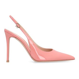 Gianvito Rossi Slingback-Pumps aus Lackleder - - Shoes - Damen - Rosa - 38 1/2 EU