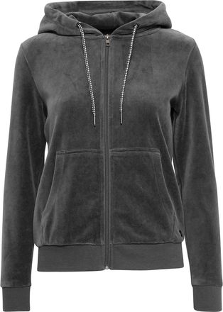 Oxmo OXNicky Damen Sweatjacke Kapuzenjacke Hoodie mit Kapuze Kängurutasche Baumwollmischung Regular fit, Größe:2XL, Farbe:Castlerock (799486)