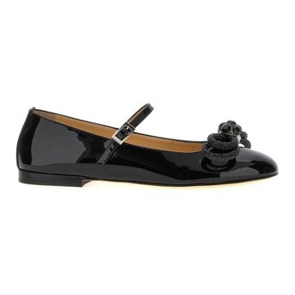 Mach & Mach Ballerinas mit doppelter Schleife - - Shoes - Damen - Schwarzk - 37 1/2 EU