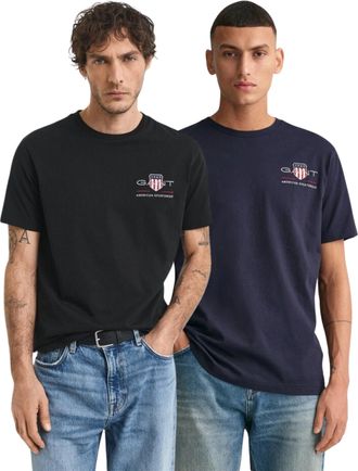 GANT | 2er Pack Herren T-Shirt mit gesticktem Archiv-Schild