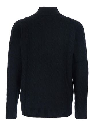 Polo Ralph Lauren Wool Cashmere Half-Zip Sweater - Black