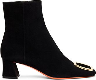 Santoni Stiefel - Suede midheel boot - Gr. UK_7_5 - in Wei&szlig; - f&uuml;r Damen