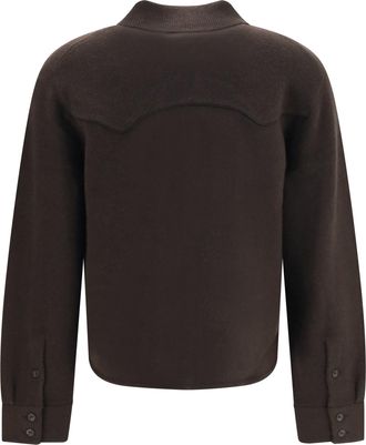 Guest In Residence Cropped Western Cashmere Shirt - Brown