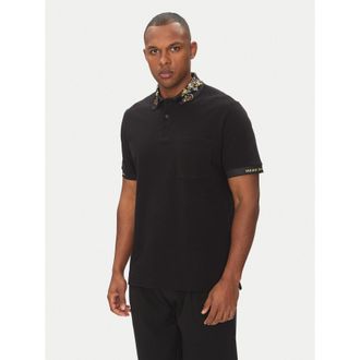 Versace Jeans Couture Poloshirt 78GAGT04 Schwarz Regular Fit