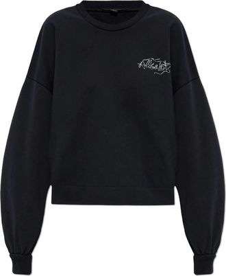 AllSaints Femme, Sweatshirts et sweats à capuche, Noir, Taille: 38 FR Reel Lila sweatshirt