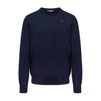 K-Way Sebastien Baumwoll-Rundhalspullover - - Knitwear - Herren - Blau - 2XL