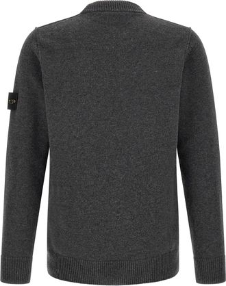 Stone Island Virgin Wool Crew Neck Sweater - Grey