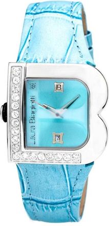 Laura Biagiotti Femme, Accessoires, Bleu, Taille: ONE Size Montre habill&eacute;e en cuir avec d&eacute;tails &eacute;l&eacute;gants