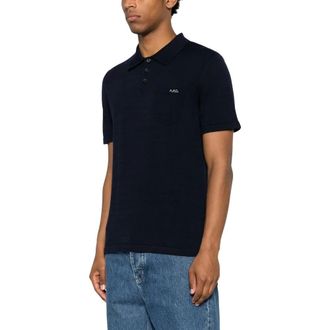 A.P.C. A.p.c., Homme, Tops, Bleu, Taille: M Polo en maille