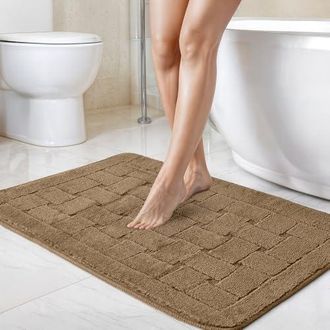 Emma Barclay Orkney Badematte, Kreuzschraffur, 45 x 75 cm, Beige